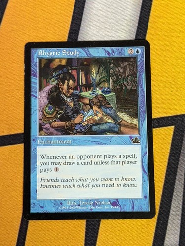Rhystic Study Prophecy 2000 Near Mint Mtg Magic The Gathering Terese ...