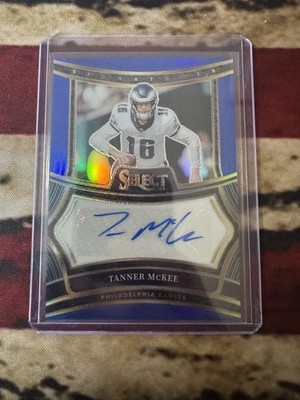2024 Select Tanner McKee Signatures Blue Prizm Auto #/149 Eagles | eBay