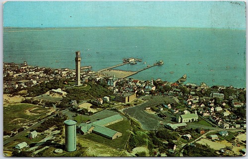 VINTAGE POSTCARD AERIAL VIEW OF PROVINCETOWN CAPE COD MASSACHUSETTS ...