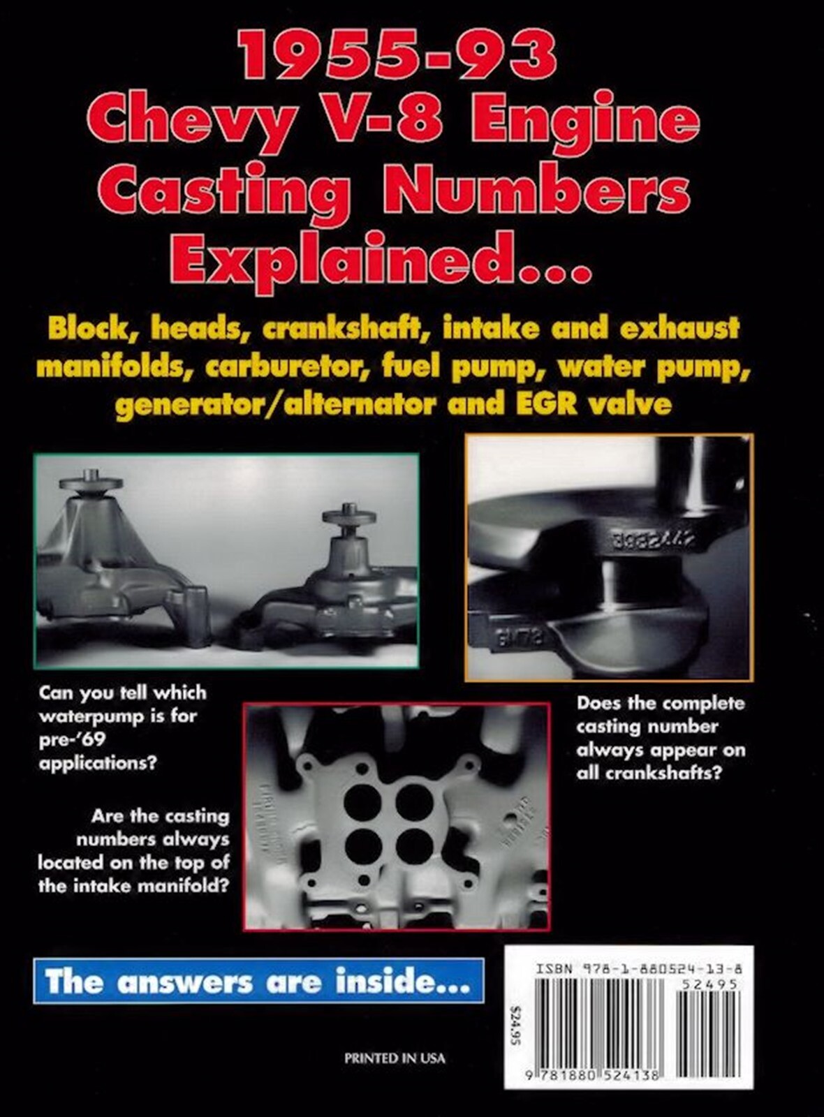 1955-1993 Chevrolet Chevy V-8 Engine Casting Numbers and Stamped ...