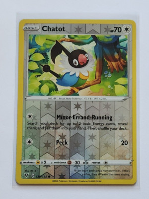 2020 POKEMON CHATOT HOLO TRADING CARD | eBay