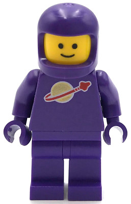 Lego New Dark Purple Classic Space Minifigure Moon Pattern with Air ...