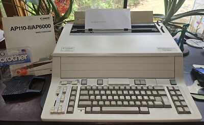Canon AP110-II Electronic Typewriter w/ Manual & Ribbons Working! | eBay