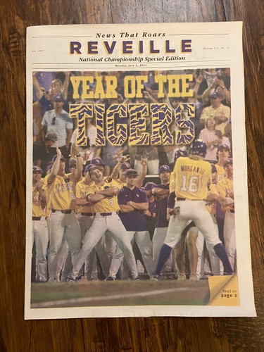 LSU TIGERS BASEBALL REVEILLE NEWSPAPER 2023 NATIONAL CHAMPIONSHIP ...