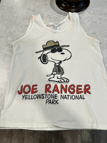 Vintage 1980’s Snoopy Thin Tank Top Joe Ranger Yellowstone National ...