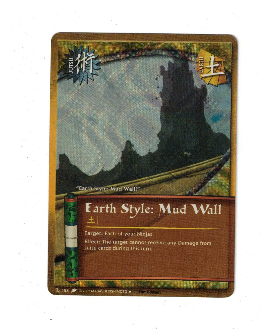 NARUTO CCG EARTH STYLE: MUD WALL 2002 1ST EDITION FOIL 158 | eBay