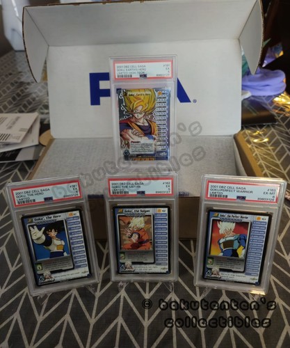 2001 Score DBZ CCG Cell Saga Limited Goku Personality Card Set All PSA ...