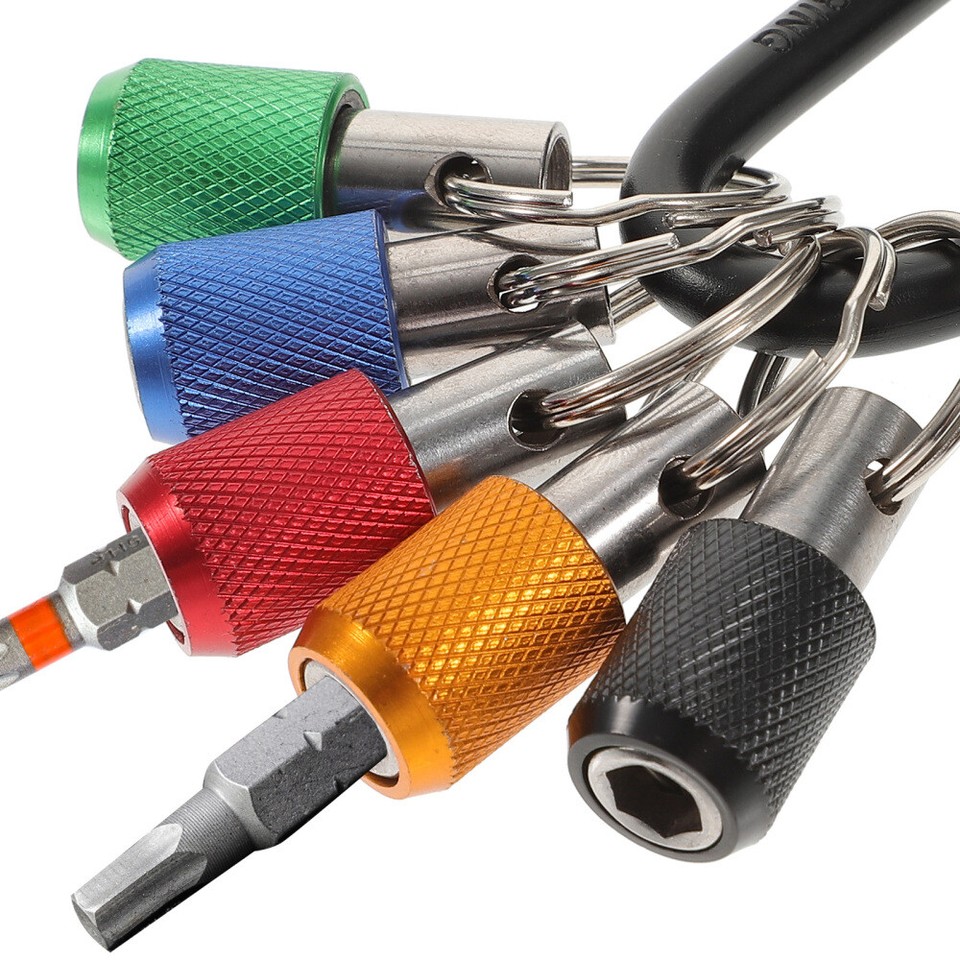 Keychain Bit 1/4 Bit Holder Extension Bar Keychain Screwdriver Bits ...