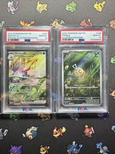 Pokémon PSA 10 Feebas 196/191 & Milotic ex 237/191 SURGING SPARKS | eBay