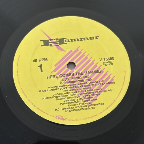 MC Hammer Here Comes The Hammer 12” Single Vinyl & 2 Legit 2 Quit ...