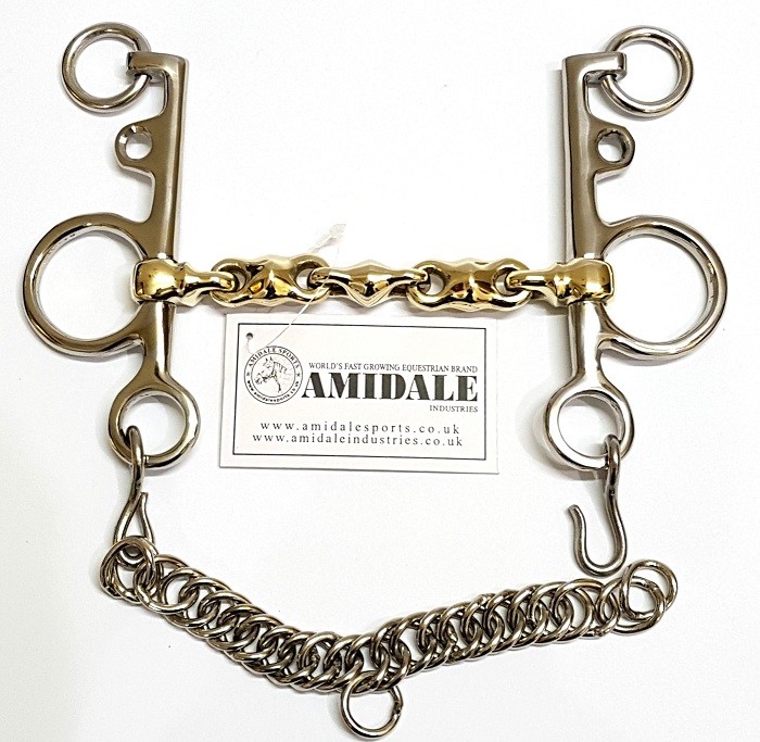 AMIDALE WATERFORD PELHAM WITH LOZENGE CHAIN COPPER MIX GERMAN SILVER ...