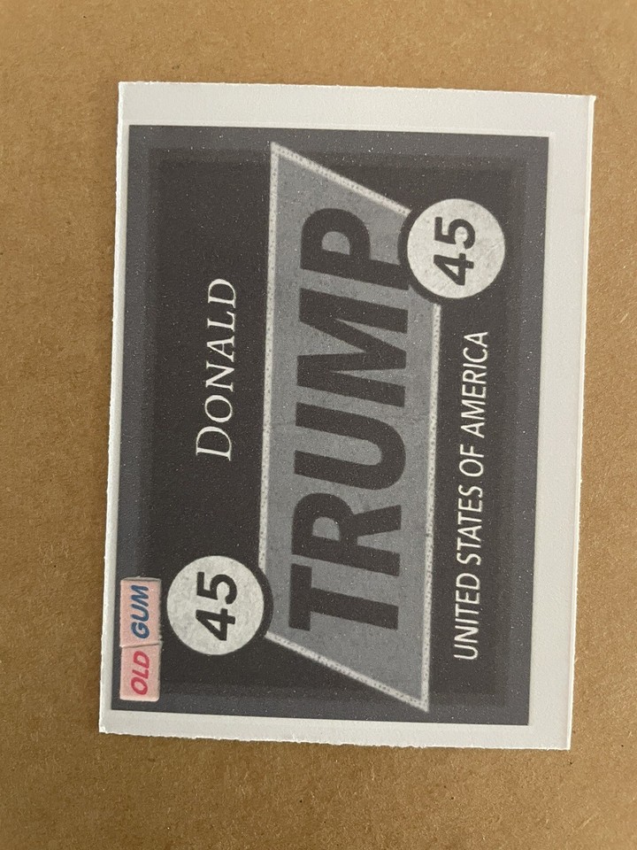 Donald Trump 45th U.S President Old Gum ACEO Trading Card Tick tock ...