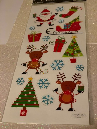 THE PAPER STUDIO STICK-ABILITIES CHRISTMAS PALS GLITTER STICKERS NEW | eBay