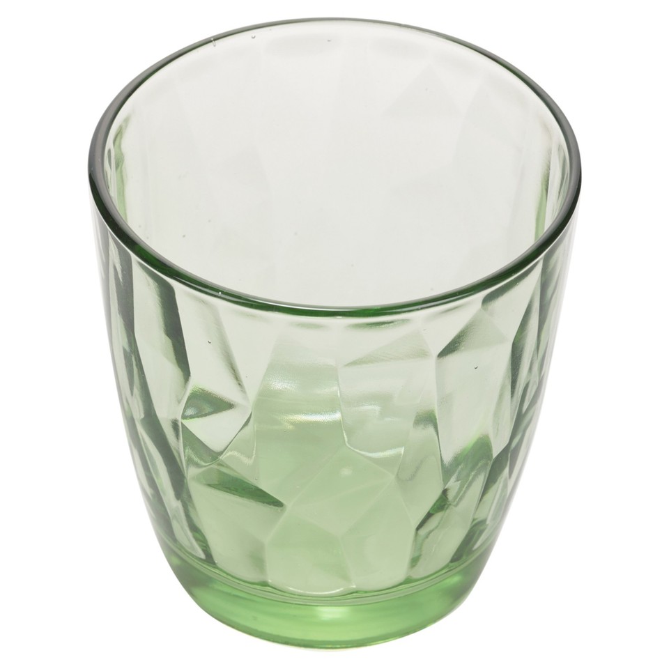 Set Of 6 Bormioli Rocco Diamond Glass Tumbler Coloured Glasses Drinking ...