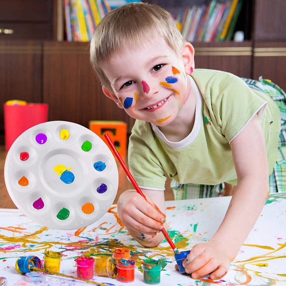 Paint Tray Palettes Plastic Pallets for Kid Adult Student Acrylic Oil ...