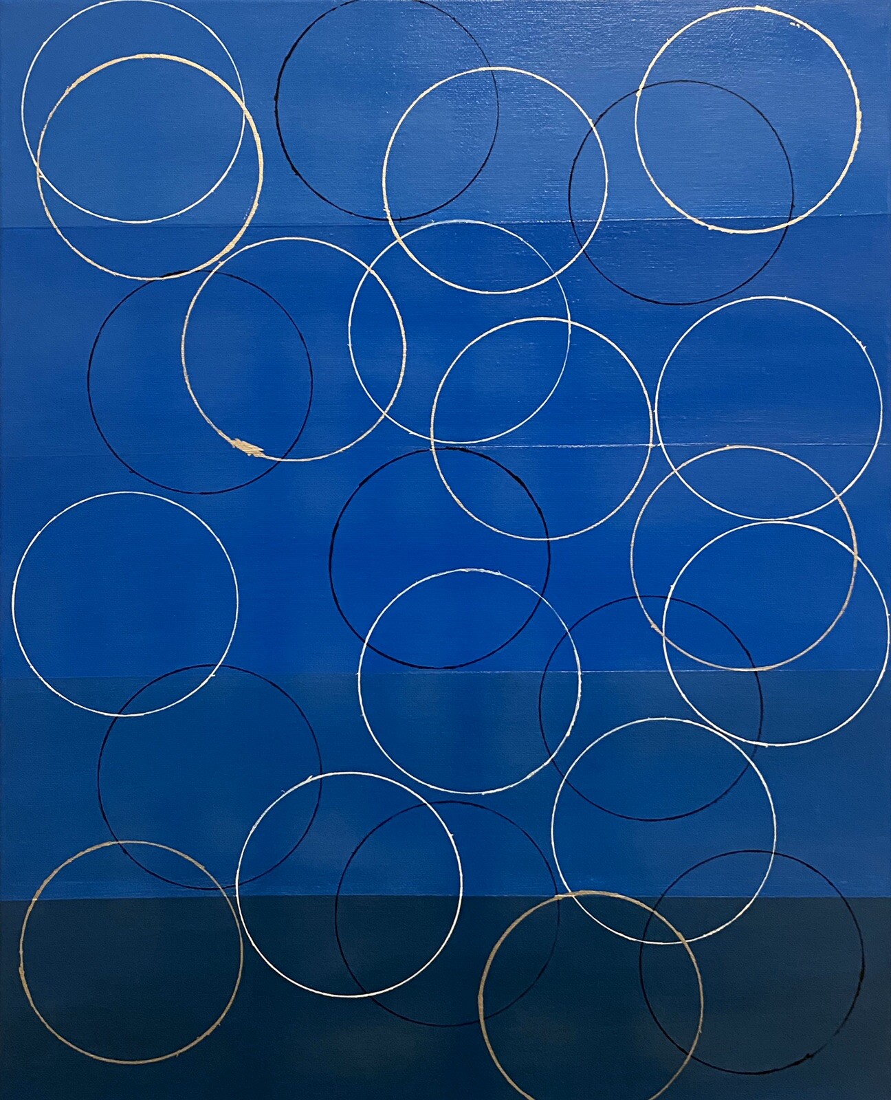 Orginal Abstract Blue Painting, Contemporary Geometric Art 16x20 | eBay