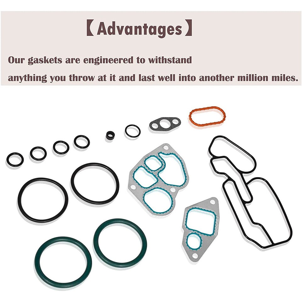 15X Oil Cooler Gasket Kit for 1993-1997 Navistar International DT466E ...