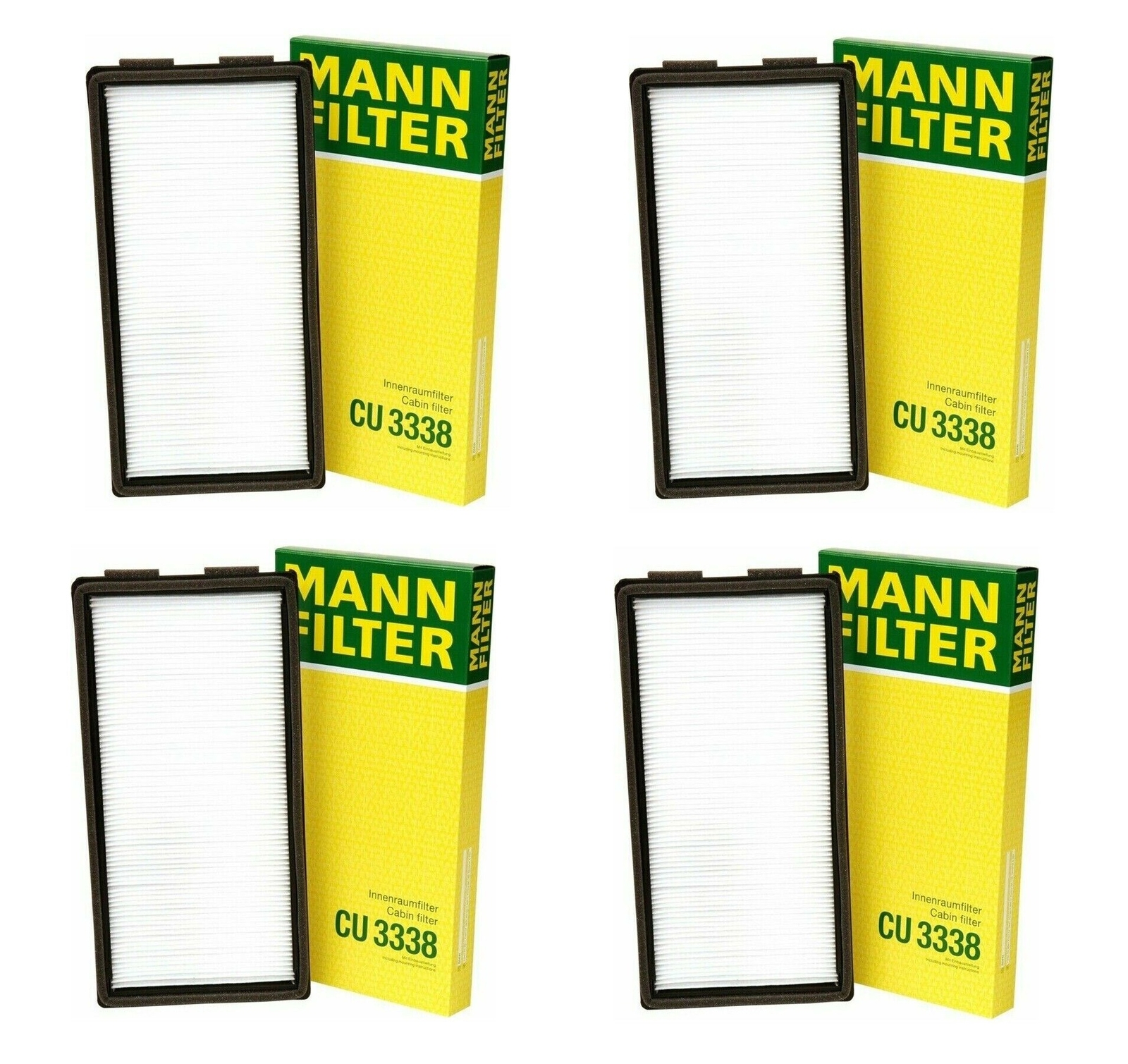 Mann CU3338 Set of 4 Particulate Cabin Air Filters For BMW E32 E34 525i ...