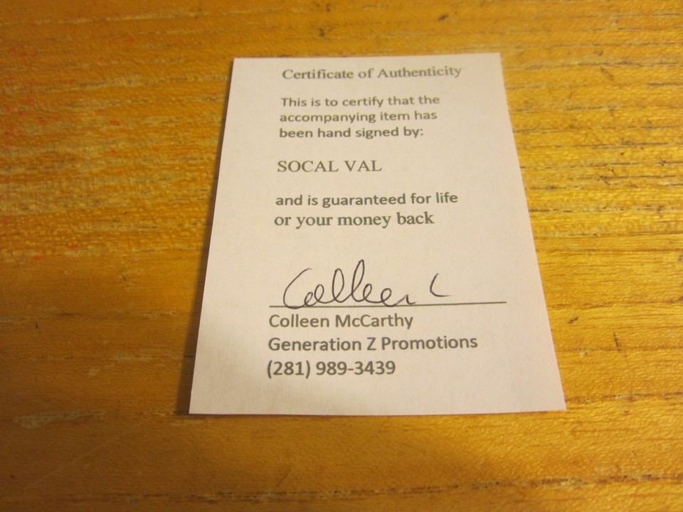 SoCal Val Wrestler Autographed Signed 8X10 Photograph Wrestling TNA | eBay