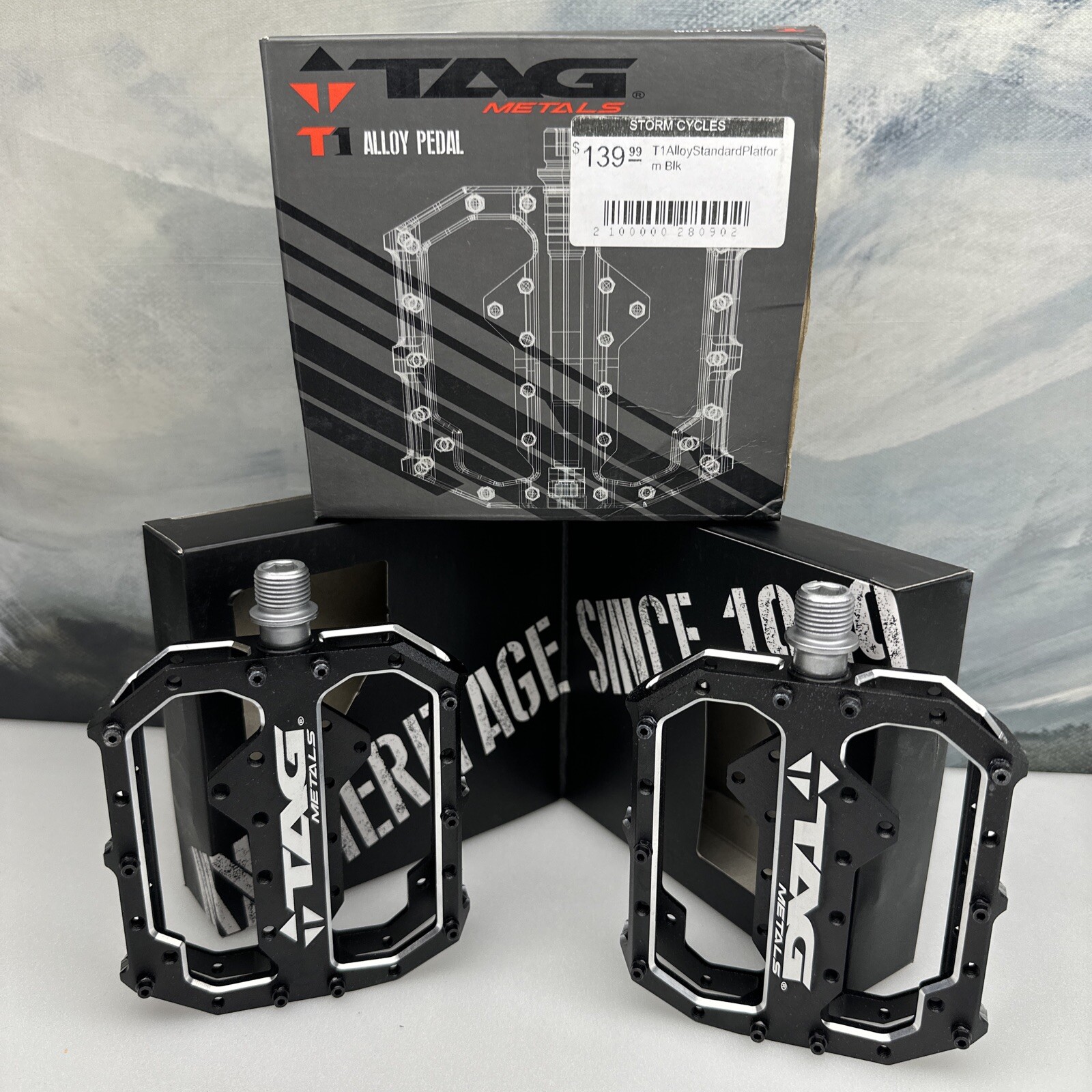 Tag Metals T1 Alloy Standard Platform Pedals Black for sale online | eBay