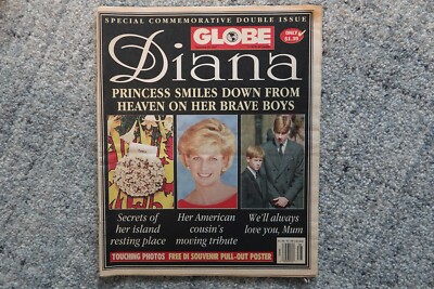 Globe Tabloid Magazine Princess Diana Special Commemorative Double ...