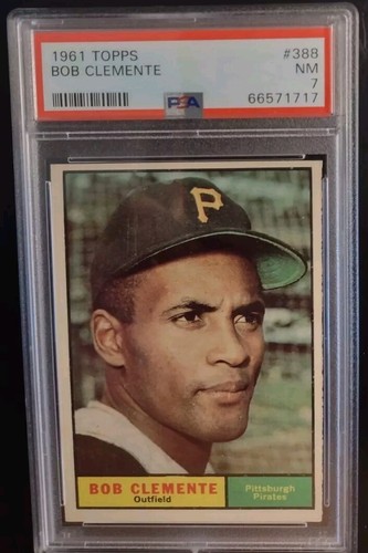 ROBERTO BOB CLEMENTE 1961 Topps #388 PSA 7 + Nice Great Color Legend ...