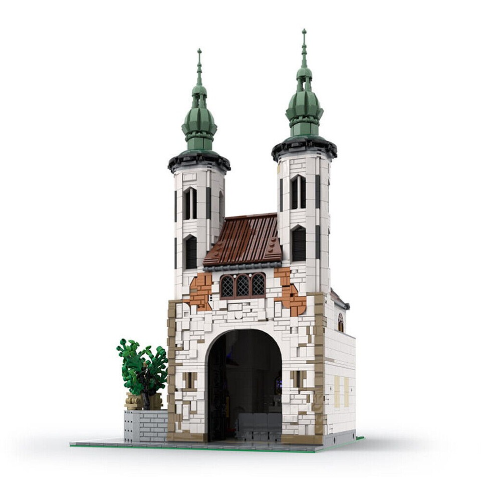 BuildMoc Small Medieval Church Model with Sacristy 3056 Pieces Building ...