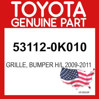 Toyota Genuine 53112-0K010 Grille Bumper H/L 2009-2011 OEM | eBay