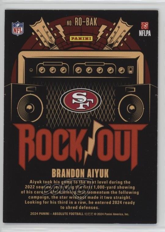2024 Panini Absolute Rock Out Red Spectrum /150 Brandon Aiyuk #RO-BAK ...
