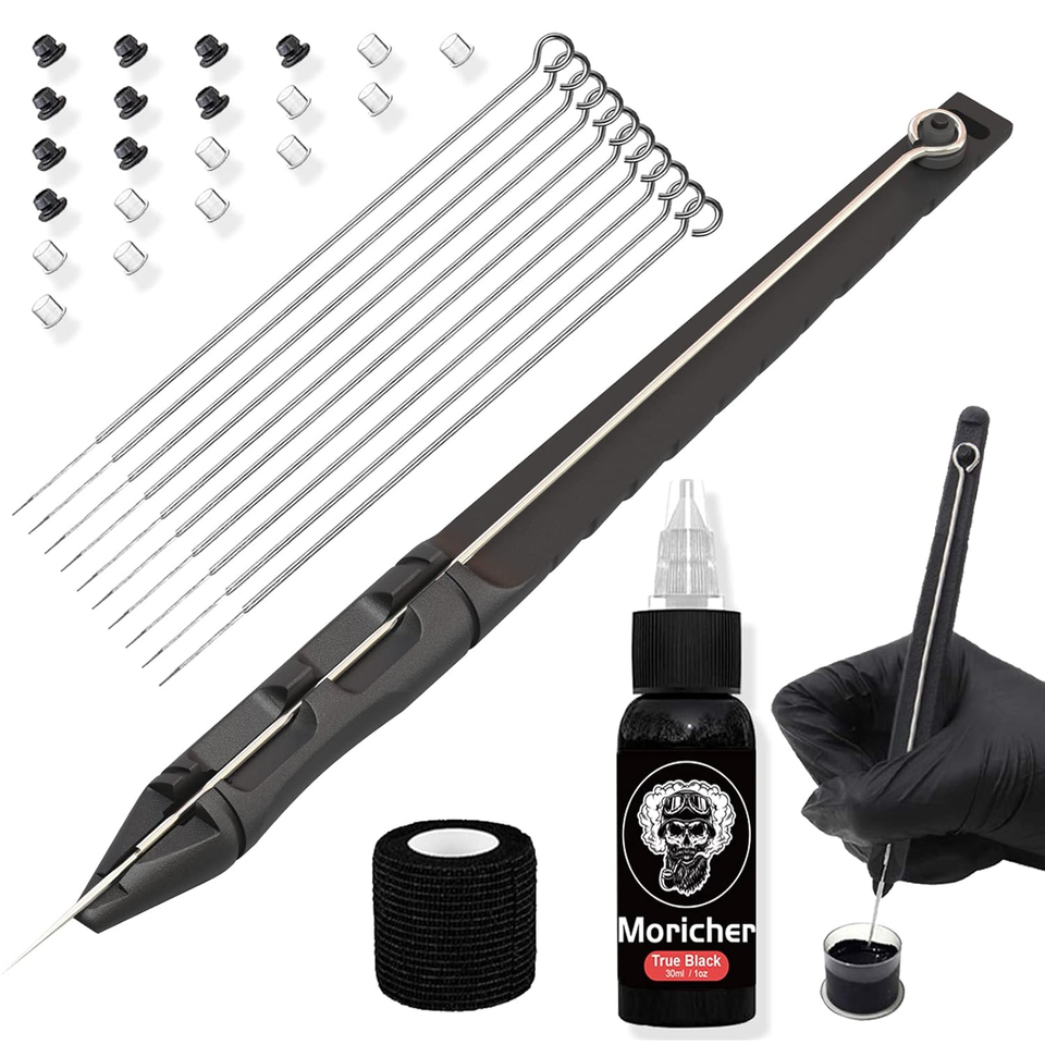 Hand Poke a Stick Tattoo Kit with Ink DIY Tattoo Practice Kit with ...