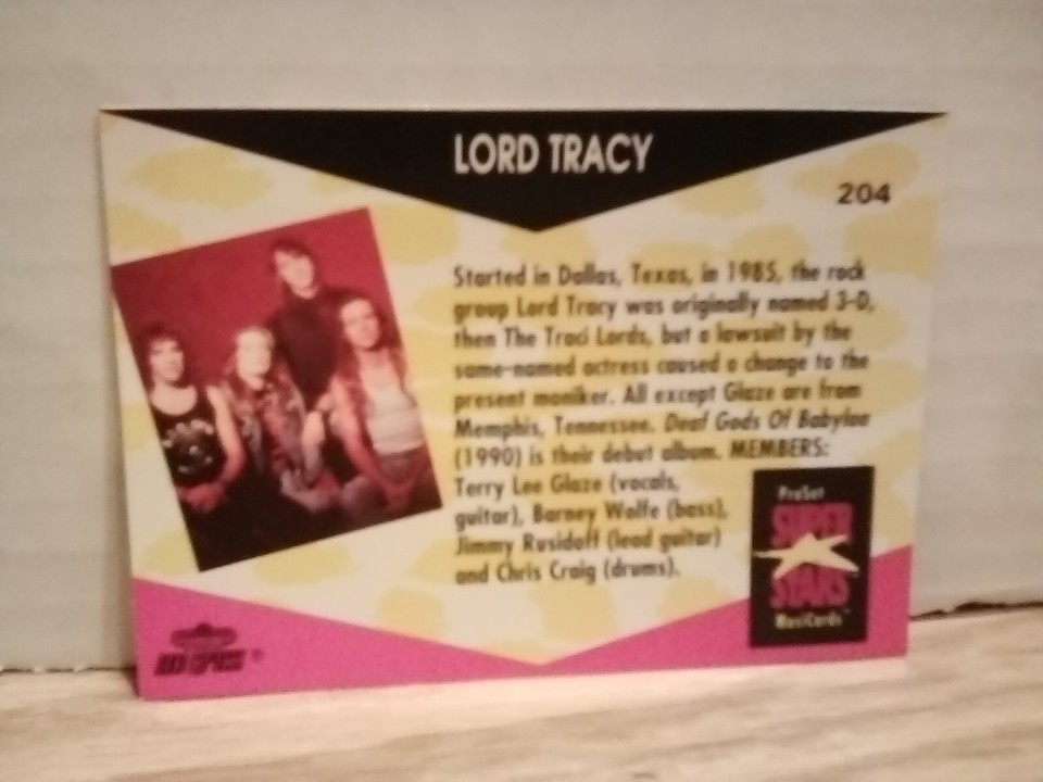 ProSet 1991 SuperStars MusiCards Lord Tracy Card #204 EX | eBay