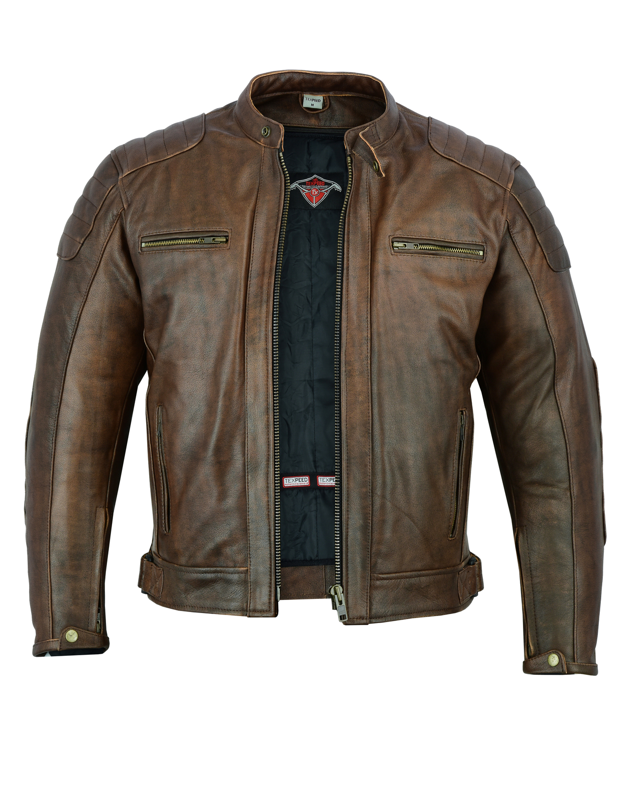 Leather Motorbike Motorcycle Jacket With Genuine CE Protective Biker ...