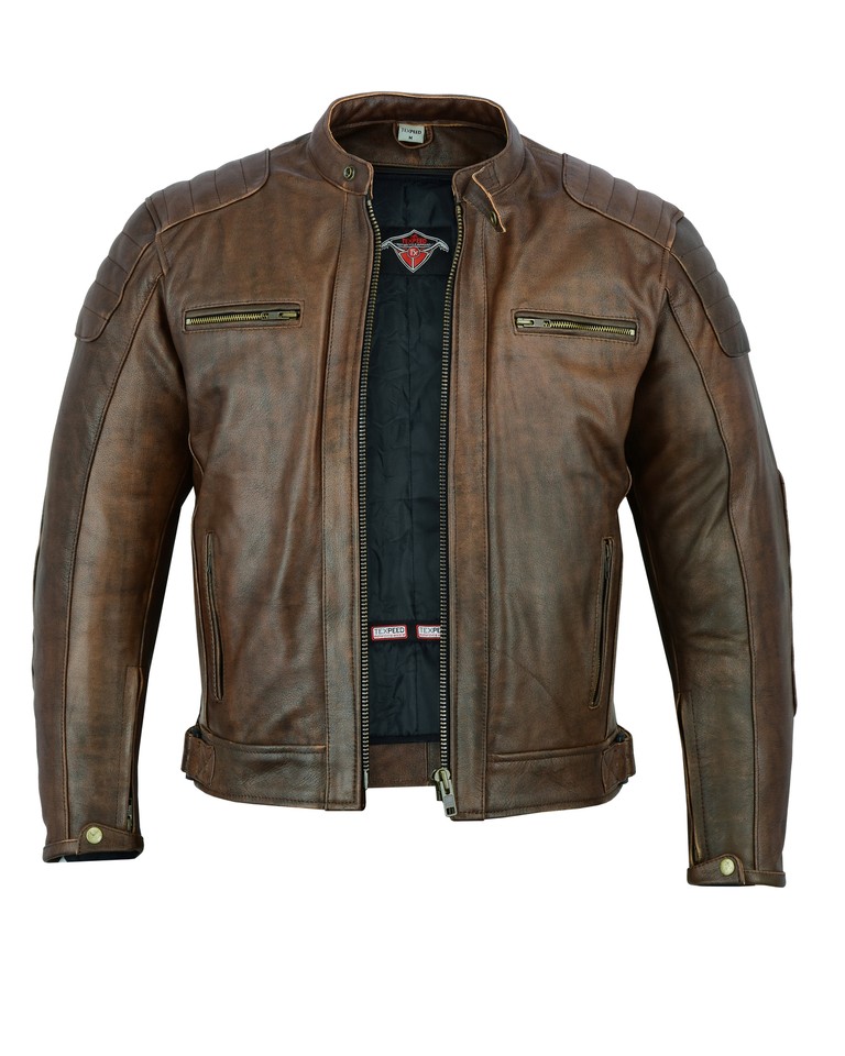 Leather Motorbike Motorcycle Jacket With Genuine CE Protective Biker ...
