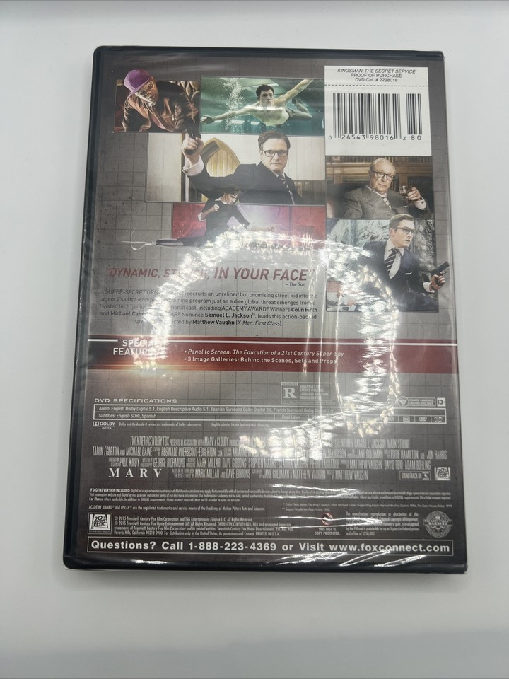 Kingsman: The Secret Service DVD 2015 Colin Firth Samuel L Jackson ...