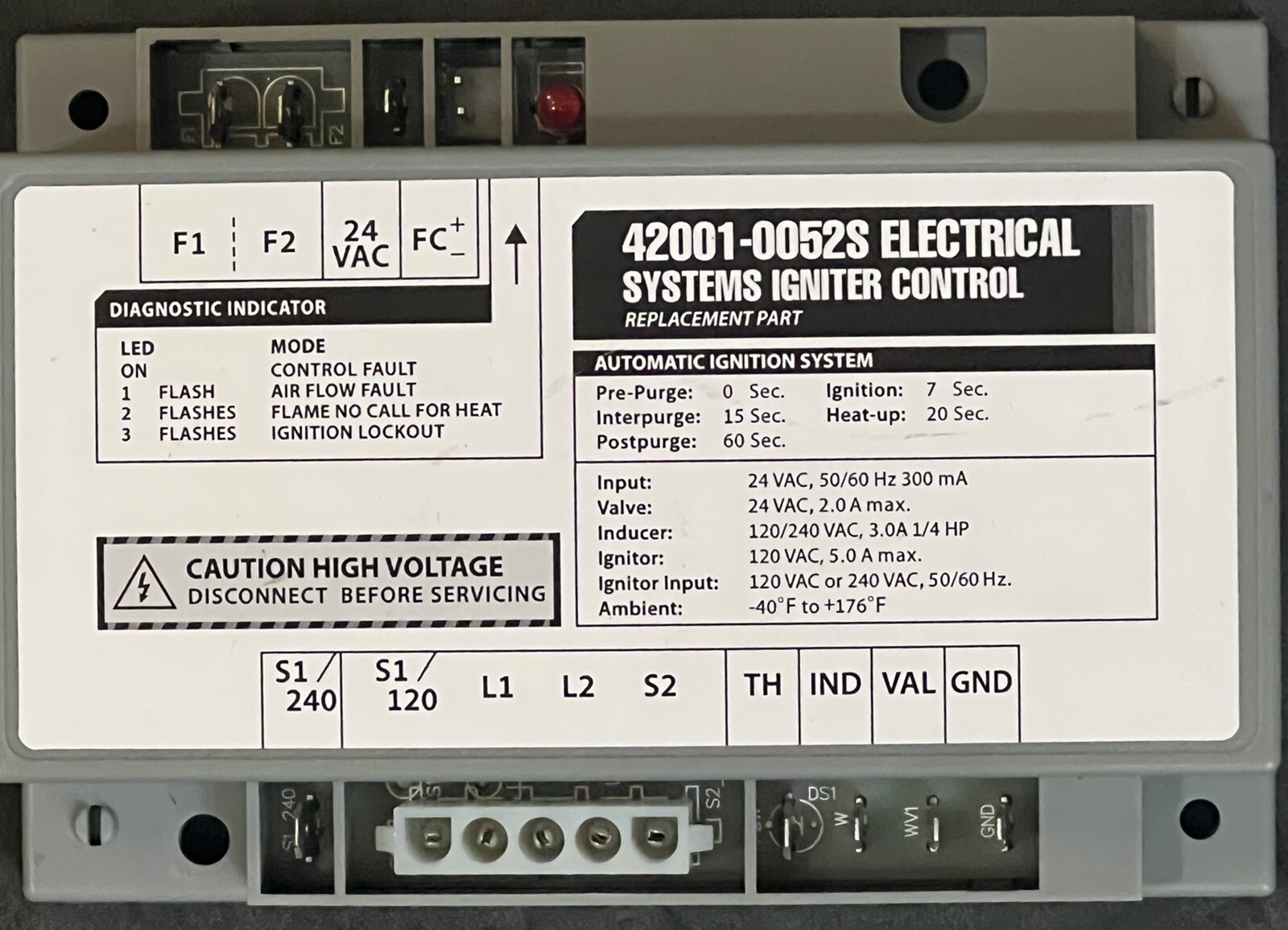 Pentair Max-E-Thermostat Ignition Control Module MasterTemp Heaters 42001-0052S | eBay