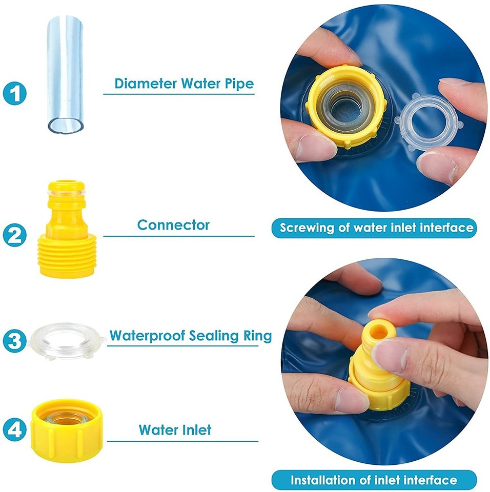 Shark Splash Pads Sprinkler for Toddlers Splash Mat Inflatable Pool ...