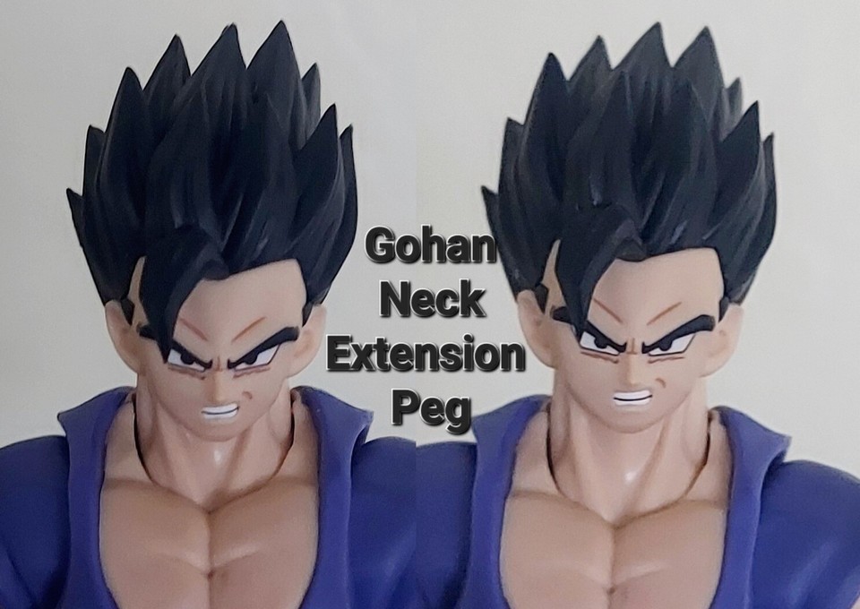 Custom SHF Gohan and LSSJ Goku Extension Neck Pegs - READ DESCRIPTION ...