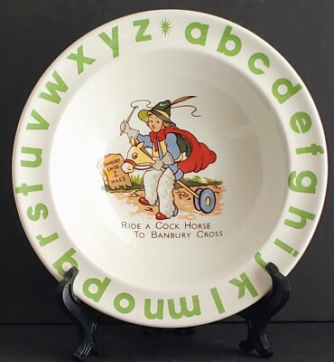 Antique Porcelain Kids ABC's Bowl Alphabet Bowl Wood & Sons Burslem ...