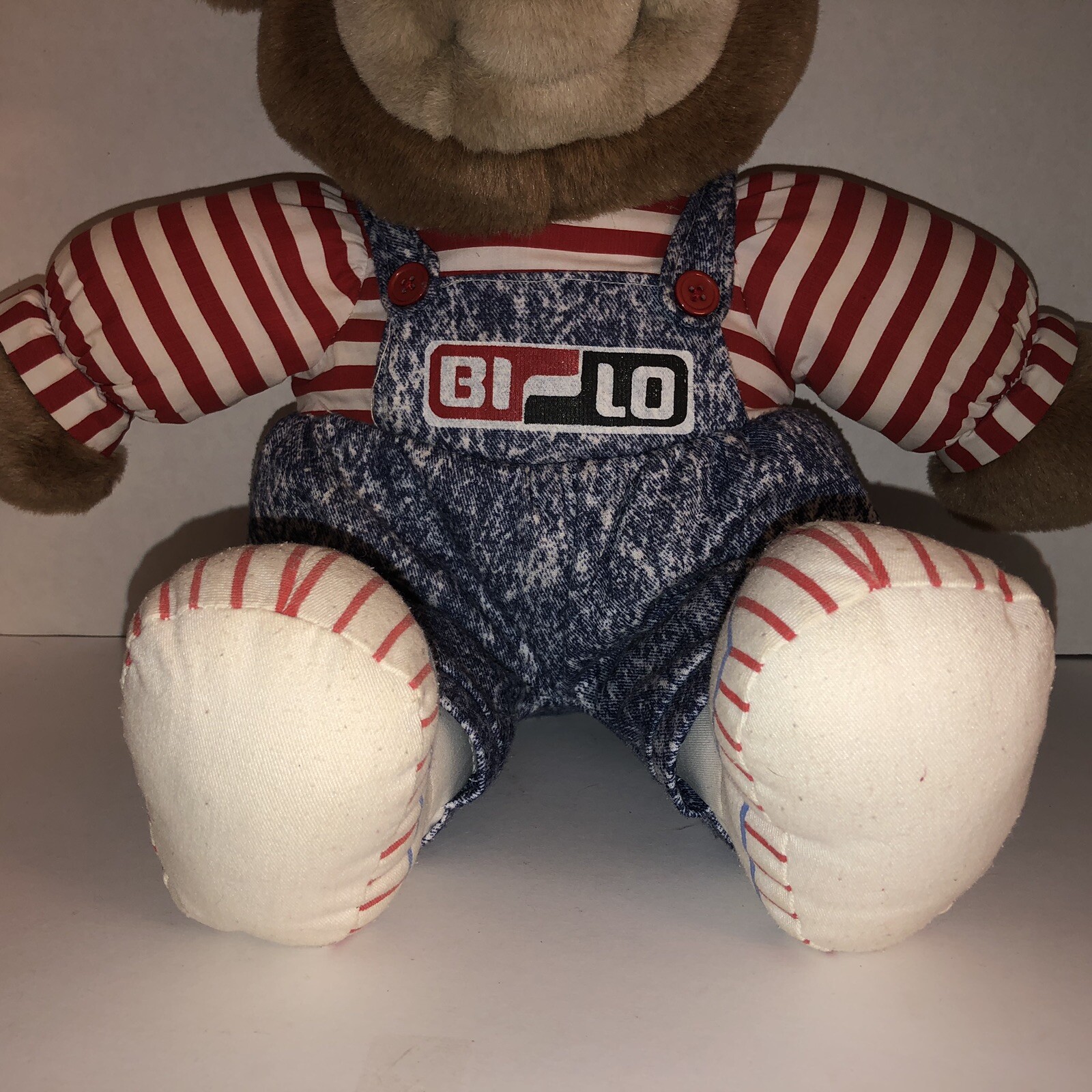 VTG Bi-Lo Stuffed Plush Cow Grocery Store Advertising Toy 20" Sideways ...