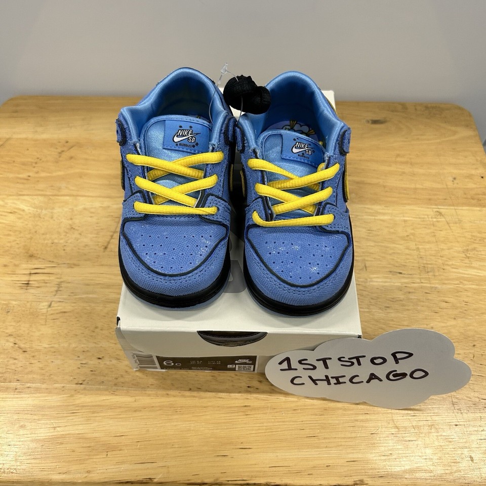 Nike SB Dunk Low Powerpuff Girls Bubbles Blue Size 6C TD FZ8830-400 ...
