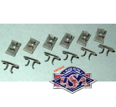 12 Automotive Restoration Running Board Moulding Fasteners Clips Auveco ...