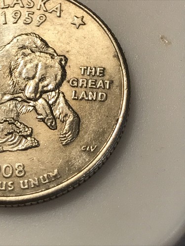 2008 P Alaska Statehood Quarter - Extra Claw Die Chip Mint Error | eBay