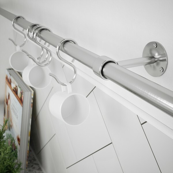 Easy-Fit Utensil Rail Kit Stainless Steel Kitchen Wall Cup Mug Over ...