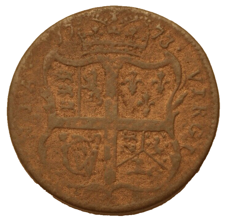 1773 Virginia Half Penny Cent Colonial Copper Coin Nice Date | eBay
