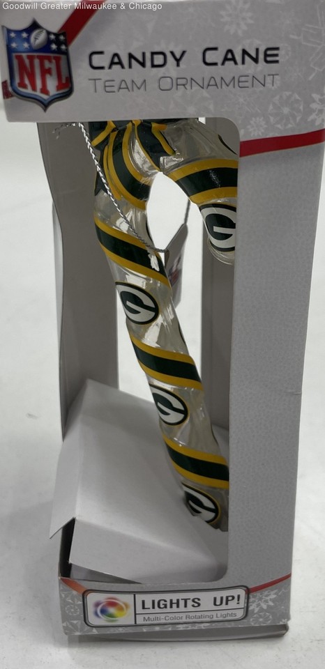 NFL Green Bay Packers Candy Cane Team Ornament | eBay