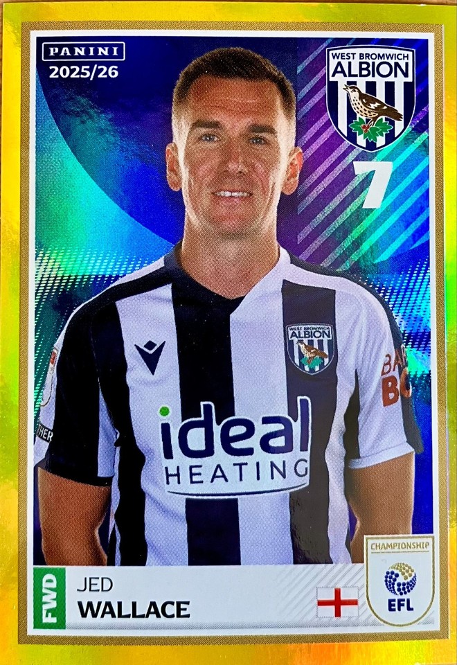 Panini EFL 2025/26 Gold Captain Parallels Football Stickers 2025 2026 ...