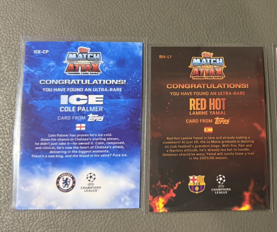 Topps Match Attax UCL 25/26 Lamine Yamal Red Hot & Palmer