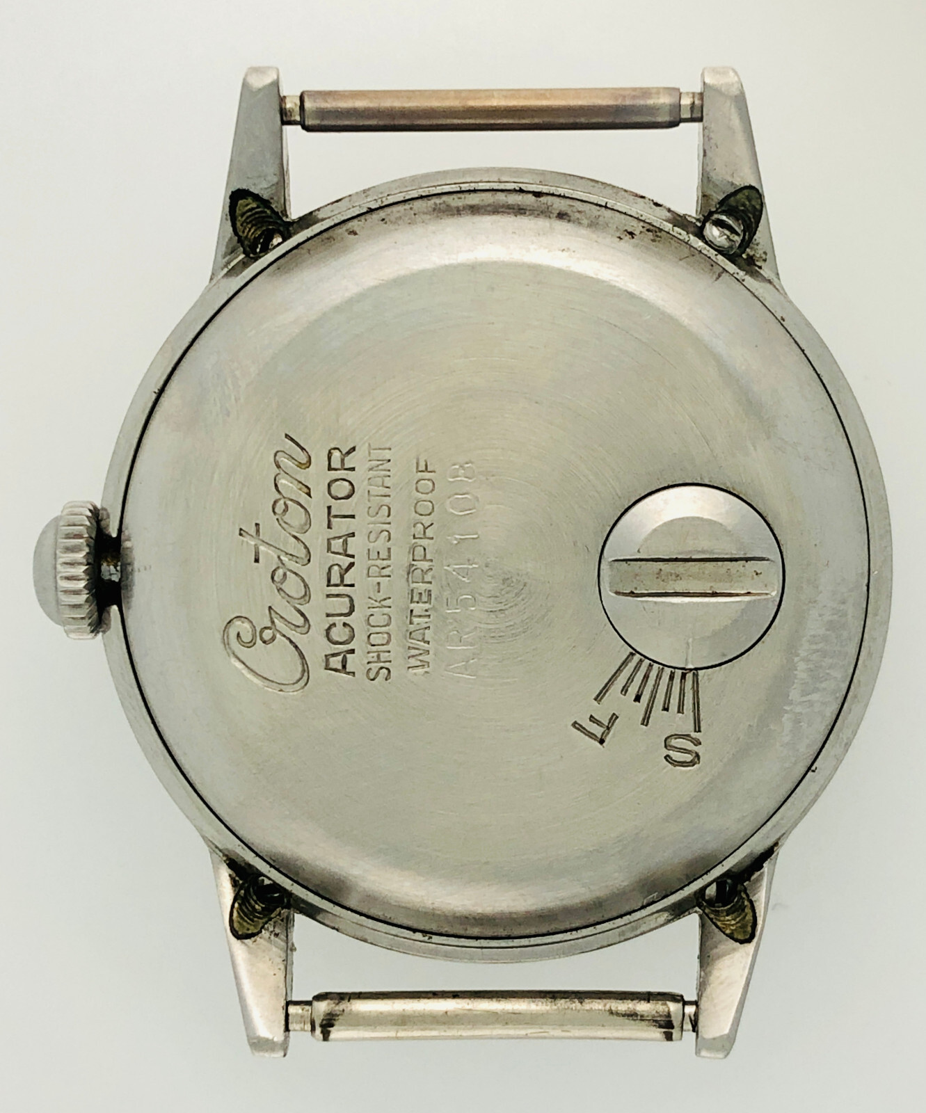 CROTON ACURATOR Clamshell case Military style Manual winding Vintage ...