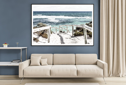 Foot Path & Sea Skyline View Print Premium Poster High Quality choose ...