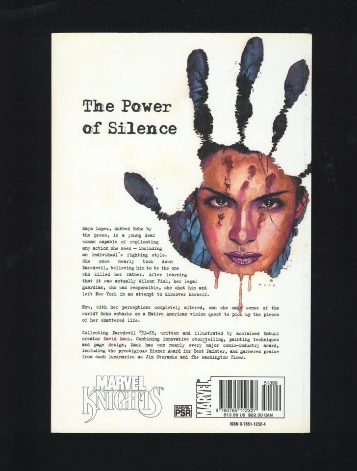 Marvel Comics Daredevil Echo Vision Quest Vol 8 David Mack TPB David ...